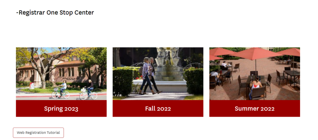 Web Registration - Office of Academic Records and Registrar